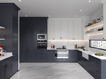 Blue Single Shaker BSS kitchen-cabinets | Oppein Cabinetry