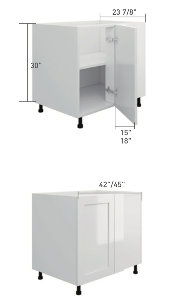 White Single Shaker WSS kitchen cabinets | Oppein Cabinetry