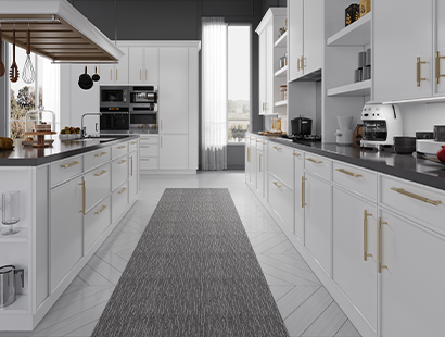 White Slim Shaker SSW kitchen cabinets | Oppein Cabinetry
