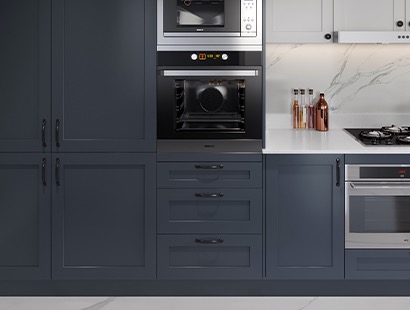 Blue Single Shaker BSS kitchen-cabinets | Oppein Cabinetry