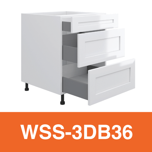 White Single Shaker WSS kitchen cabinets | Oppein Cabinetry