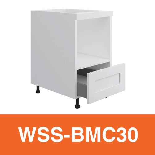 White Single Shaker WSS kitchen cabinets | Oppein Cabinetry
